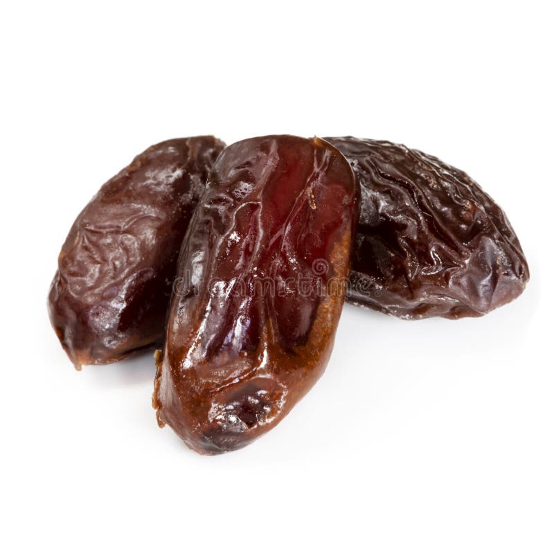 Dates Isolated on White Background . Top View Stock Photo - Image of ...