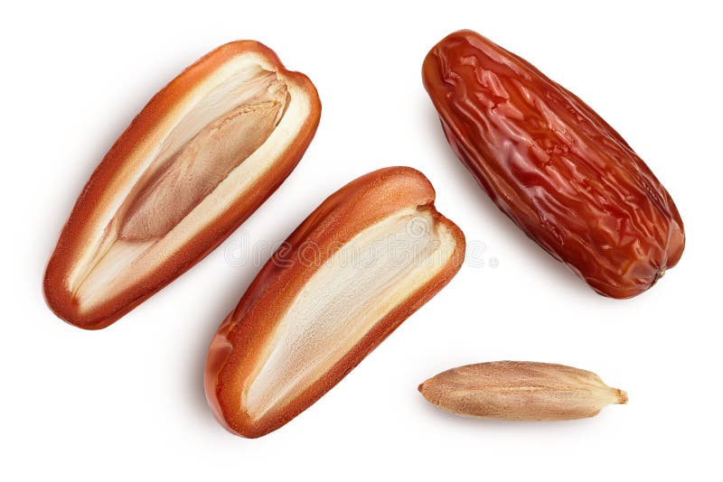 Three Dates with Mint Leaves Isolated on White Background Stock Photo ...