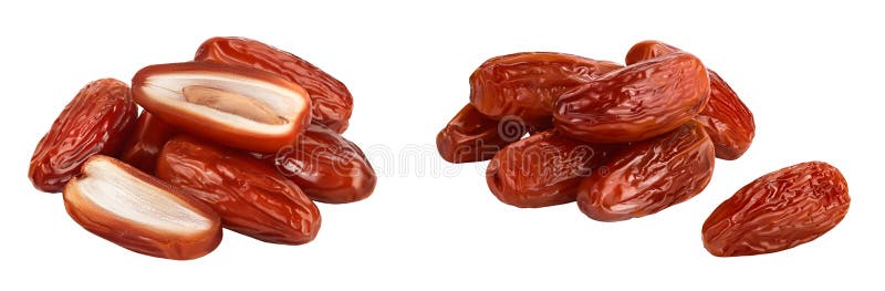 Dates Isolated on White Background with Full Depth of Field. Stock ...