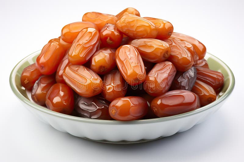 Dates Isolated on a White Background, a Very Useful and Vitamin-rich ...