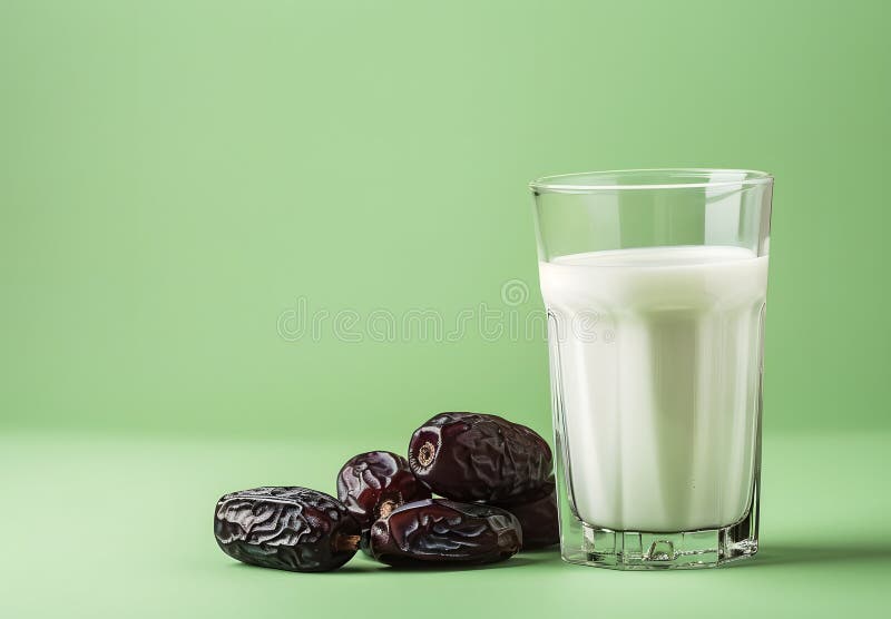Dates and Milk for Ramadan Iftar Stock Illustration - Illustration of ...