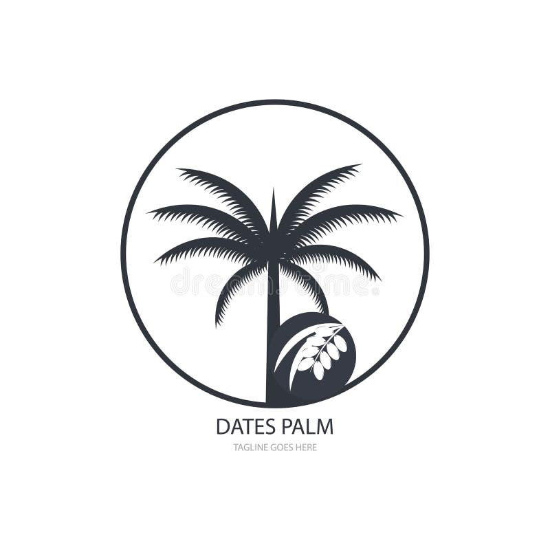 Dates Palm Icon Template Vector Stock Vector - Illustration of plant ...