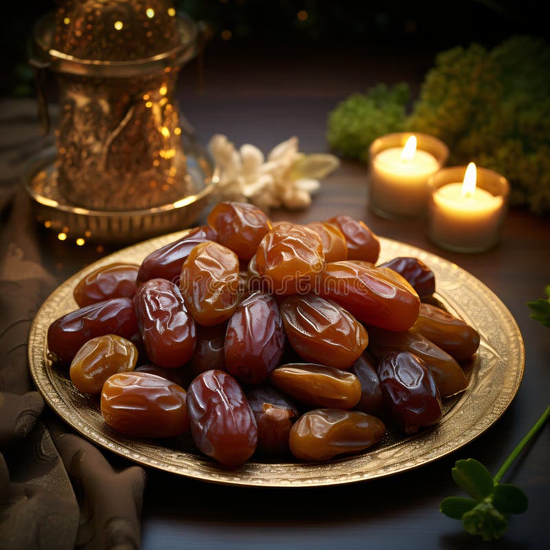 Dates Platter: Exquisite Selection for Iftar during Ramadan Stock Photo ...