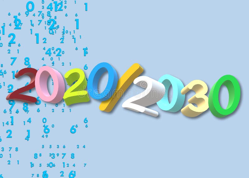Dates Poster Design. 2020 and 2030, a Period of Time. Stock ...