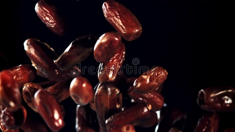 Dates Rise Up and Rotate in Flight. Filmed on a High-speed Camera at ...