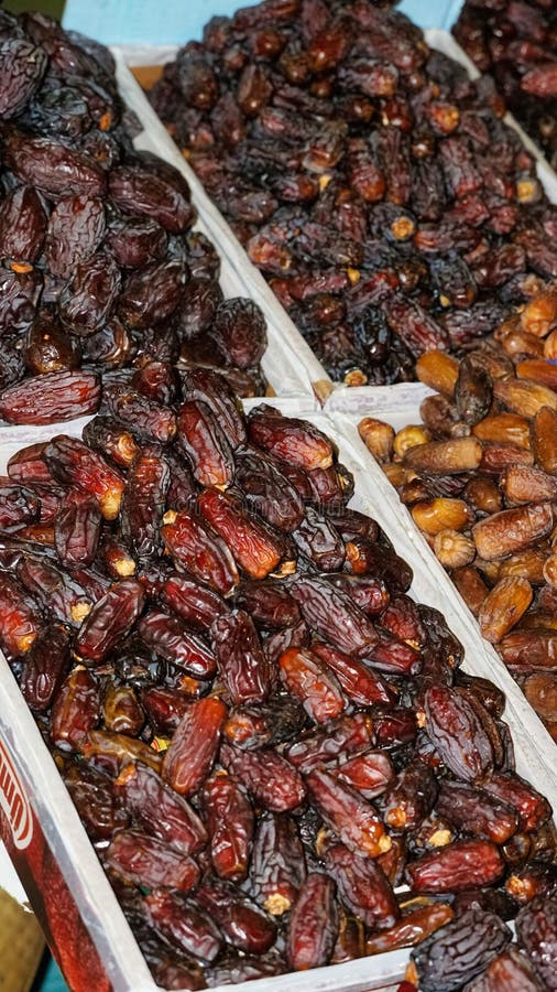 Dates for Sale at a Middle Eastern Market Stock Photo - Image of snack ...
