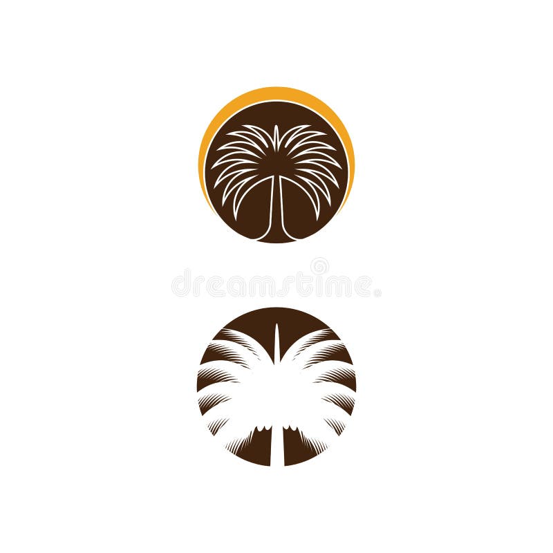 Dates Tree Logo Template Vector Symbol Stock Vector - Illustration of ...