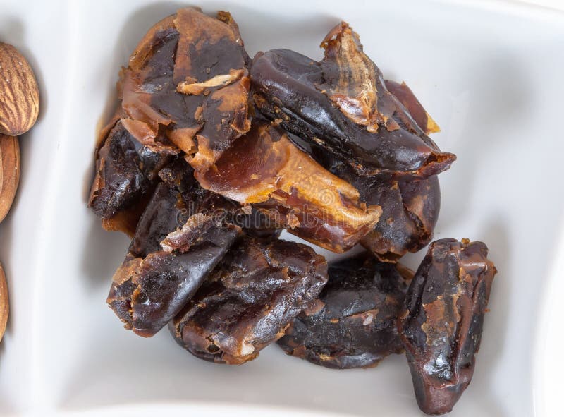 Dates in a white dish stock photo. Image of nature, dried - 51385930