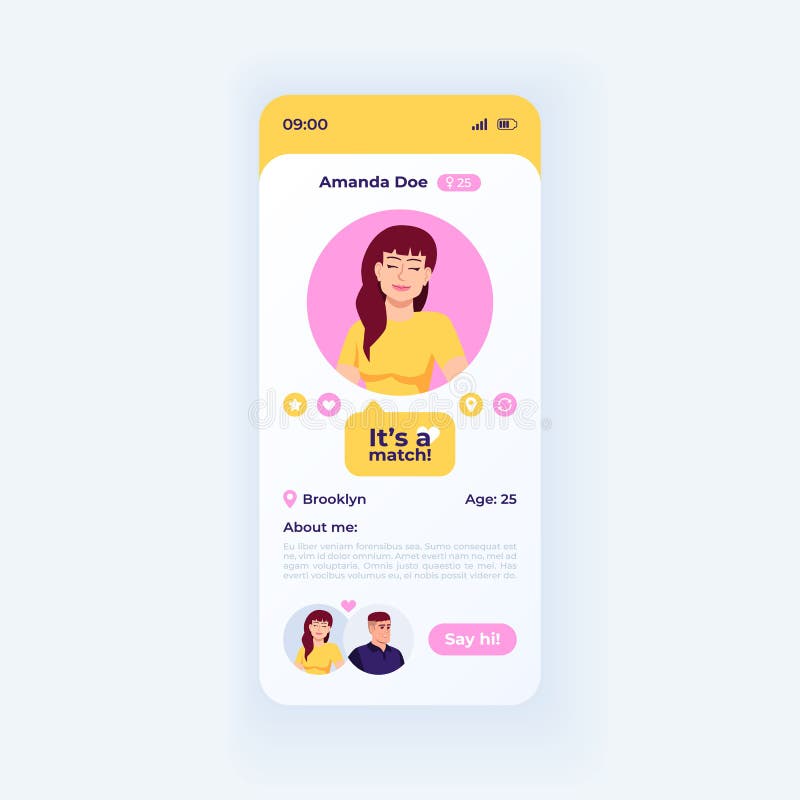 Dating App Interface Stock Illustrations – 653 Dating App Interface ...