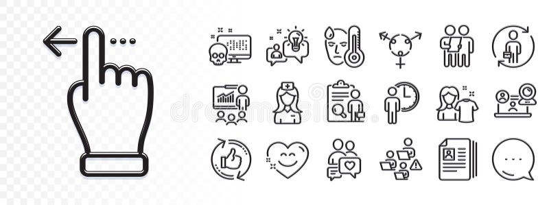 Dating Chat, Survey and Idea Line Icons for Web App. Pictogram Icon ...