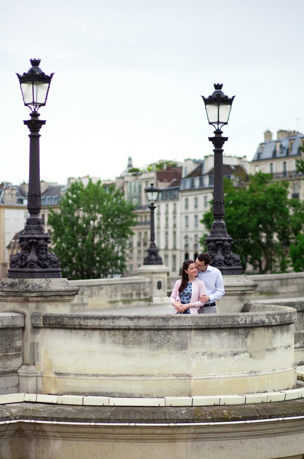 Dating Couple is Kissing Gently in Paris Stock Image - Image of date ...