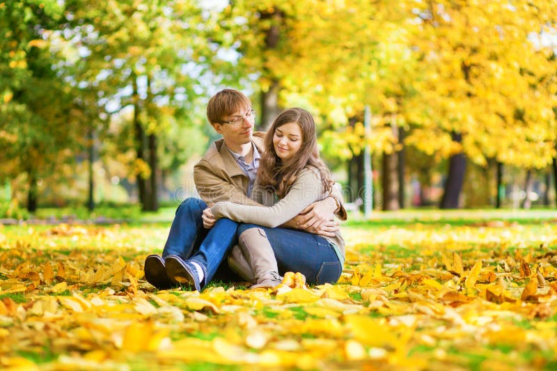 Autumn fall couple stock photo. Image of fall, autumn - 26853476