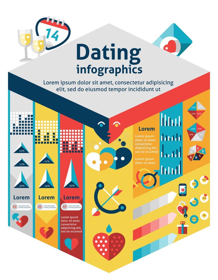Dating Infographics Set stock vector. Illustration of business - 50171825
