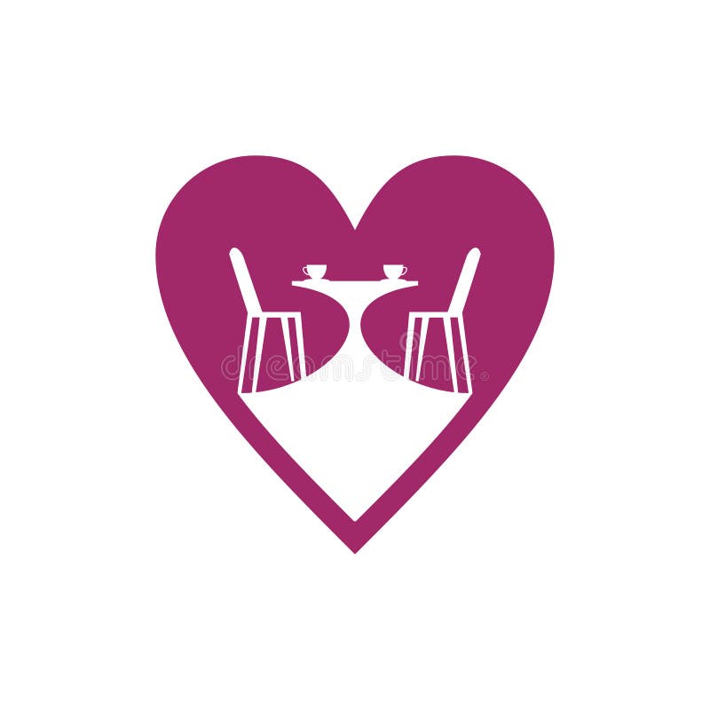 Dating Love Couple Romance Logo Design Stock Vector - Illustration of ...