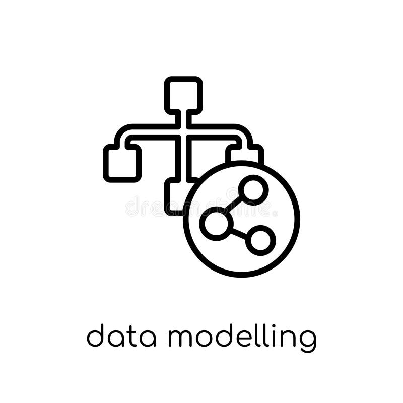 Datos Que Modelan El Icono Modelo De Datos Linear Plano Moderno De Moda ...