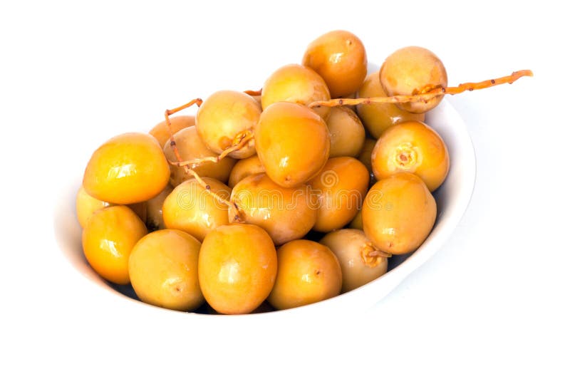 Datte Fraîche Dans Une Cuvette Blanche Image stock - Image du ...