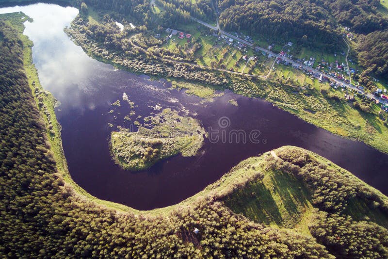 Daugava river, Latvia. stock image. Image of water, countryside - 75706167