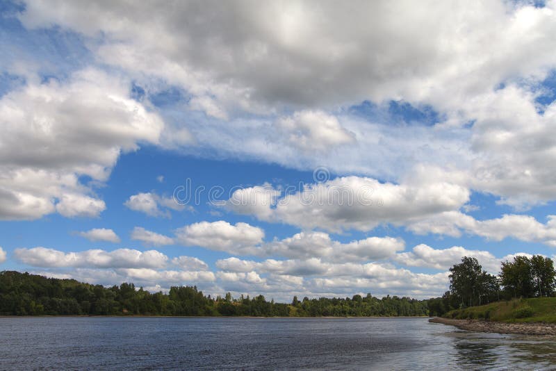 Daugava river, Latvia. stock image. Image of blue, latvia - 42408717