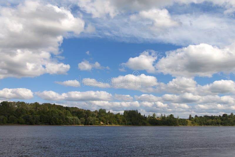 Daugava river, Latvia. stock image. Image of blue, latvia - 42408717