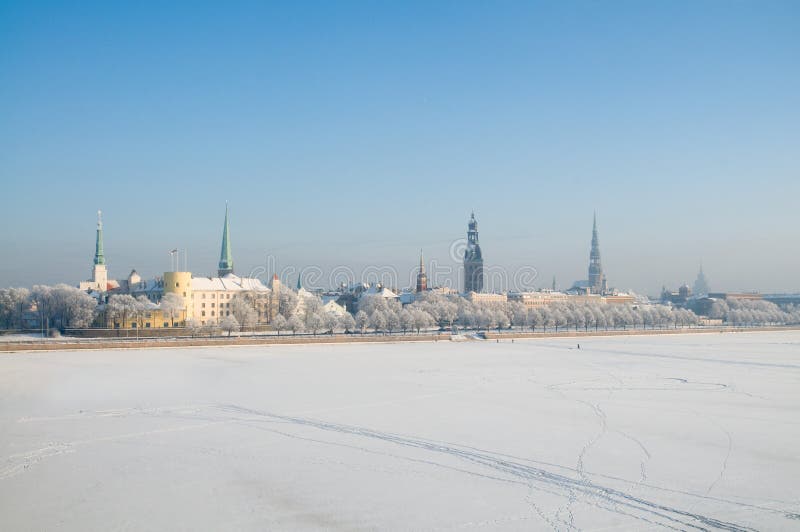 Daugava river in Riga stock image. Image of travel, nordic - 49510565
