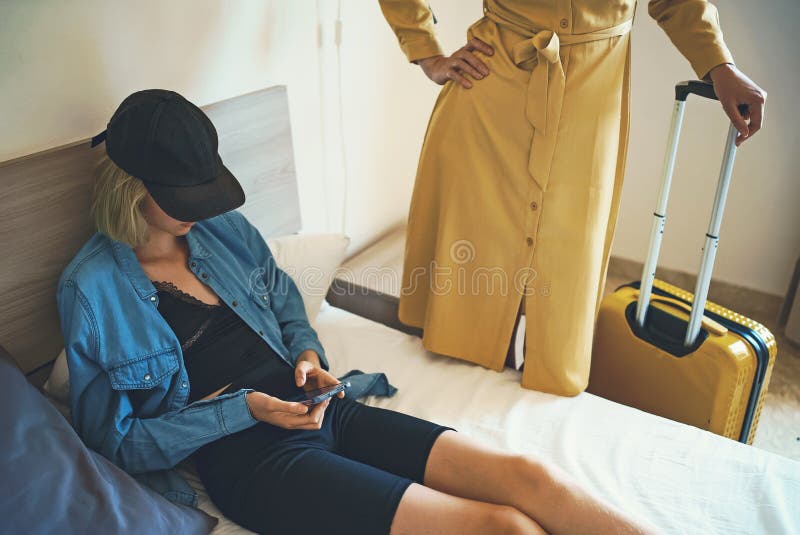 Daughter Does Not Want To Go To Vacations Stock Image Image Of