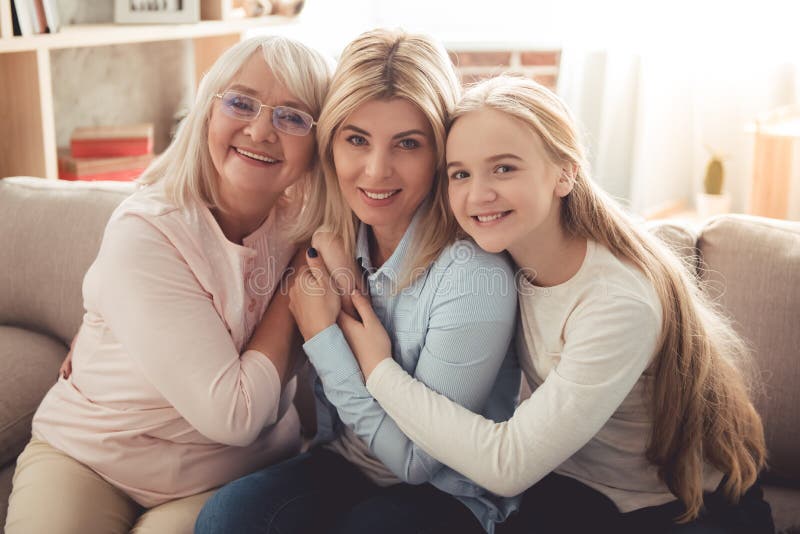 Daughter Mom And Granny Stock Image Image Of Elderly 84819077