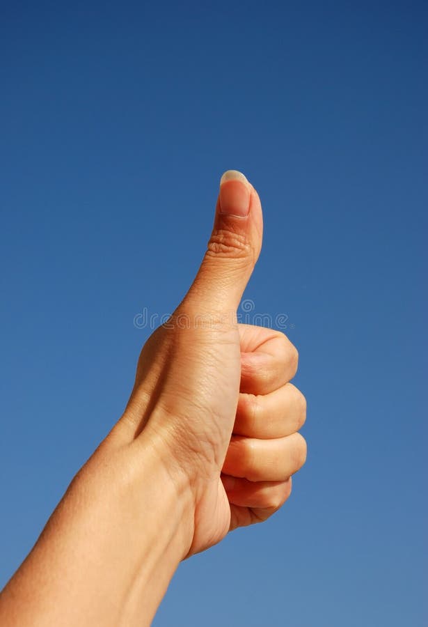 Daumen stockbild. Bild von daumen, geste, ausgezeichnet - 7809995