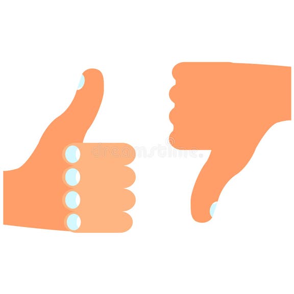 Daumen auf und ab vektor abbildung. Illustration von digital - 45955004