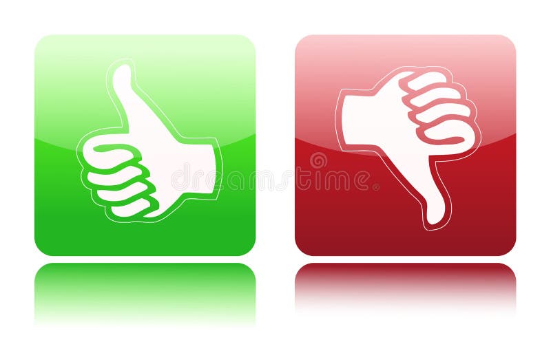 Daumen auf und ab Ikone vektor abbildung. Illustration von fahne - 26022355
