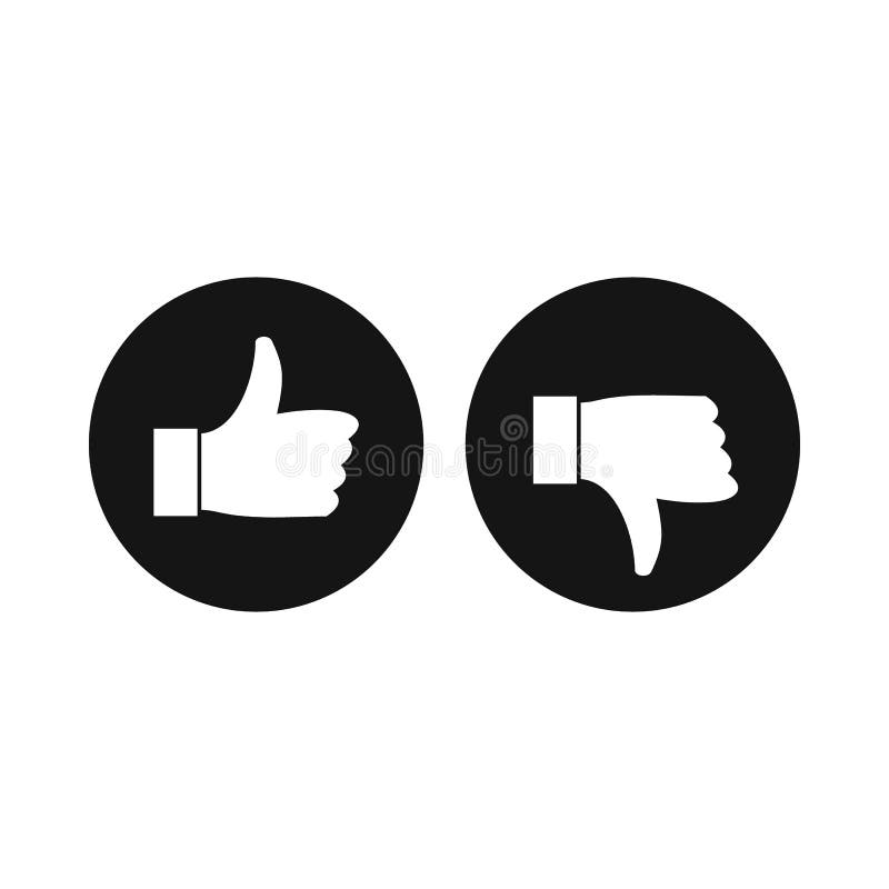 Daumen Auf Und Ab Ikone, Einfache Art Vektor Abbildung - Illustration ...