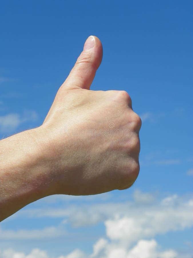 Daumen oben stockfoto. Bild von glückwünsche, geste, verkauft - 26346370