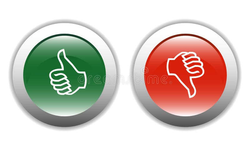 Daumen-Auf-/Ab-Ikonen vektor abbildung. Illustration von abbildung ...