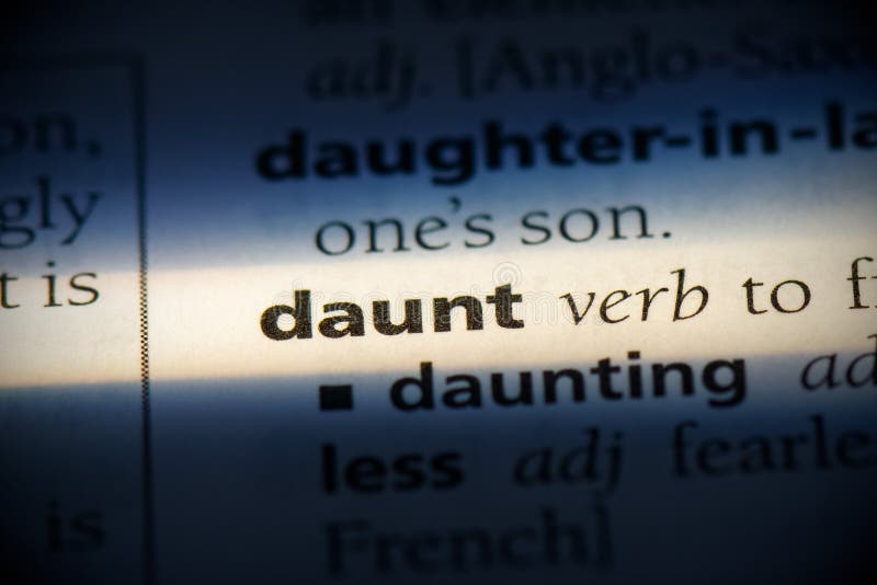 Daunt stock image. Image of word, language, closeup - 161578321