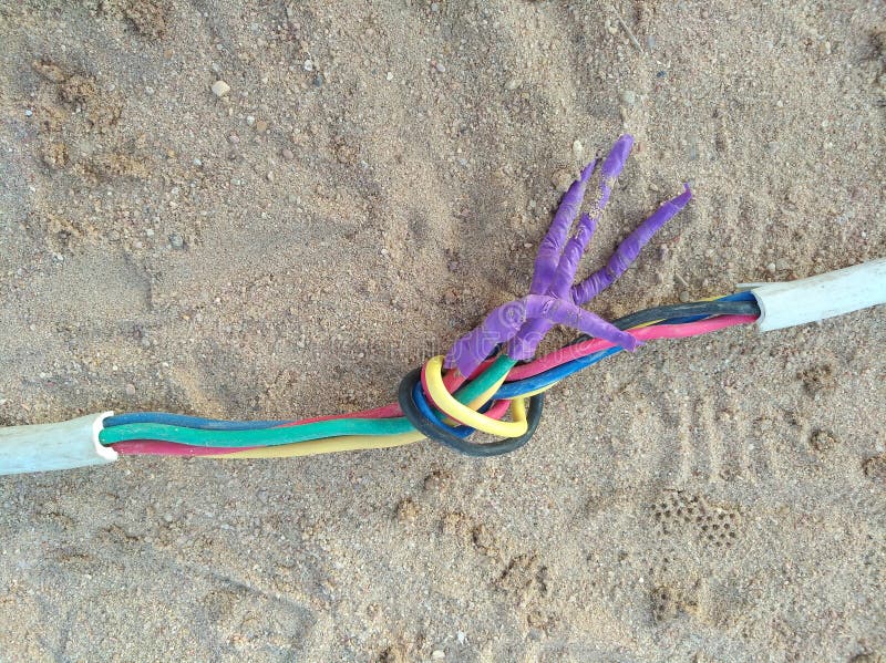 Bad Repair of Electricity Wire Stock Image - Image of energy, home ...