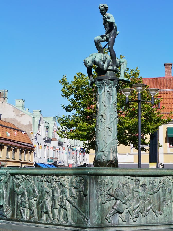 Davaid En Kolos in De Zweedse Stad Kalmar Stock Foto - Image of europa ...