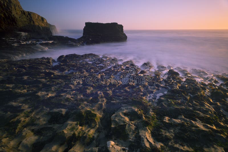 Davenport Beach Sunset stock image. Image of california - 29745281