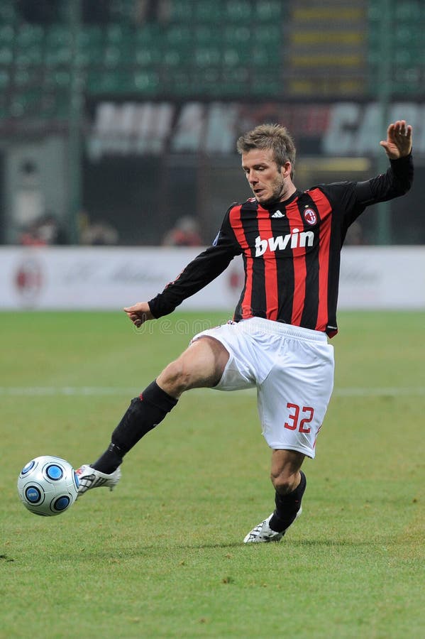 David Beckham during the Match Editorial Image - Image of 26022009 ...