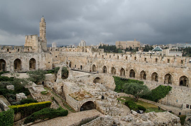 David City in Jerusalem Under Rainy Heaven Stock Image - Image of ...