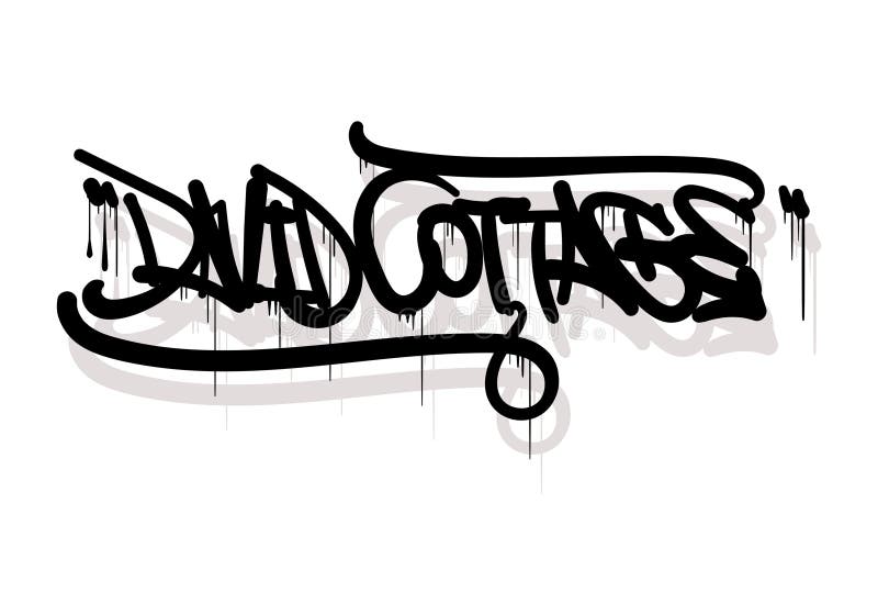 DAVID COTTAGE Graffiti Tag Style Design Stock Vector - Illustration of ...