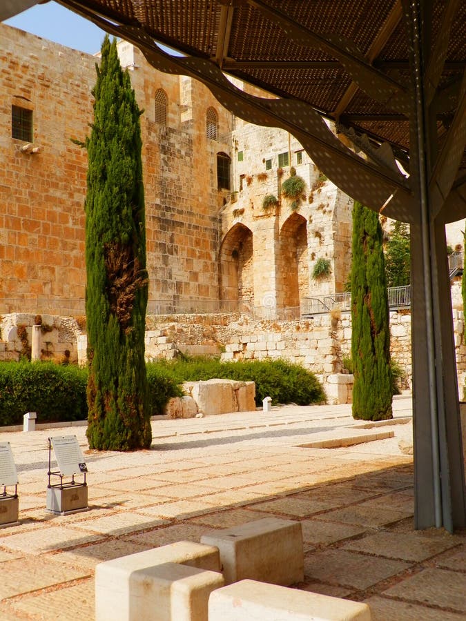 David Garden in Jerusalem with Old Architecture Stock Photo - Image of ...