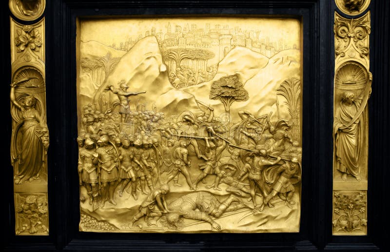 David; Gefallener Goliath, Gatter Des Paradieses, Florenz Stockbild ...