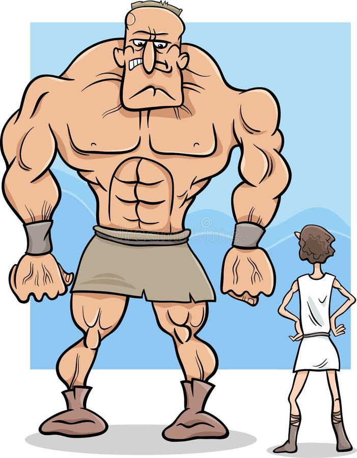 David and goliath stock vector. Illustration of goliath - 3295756