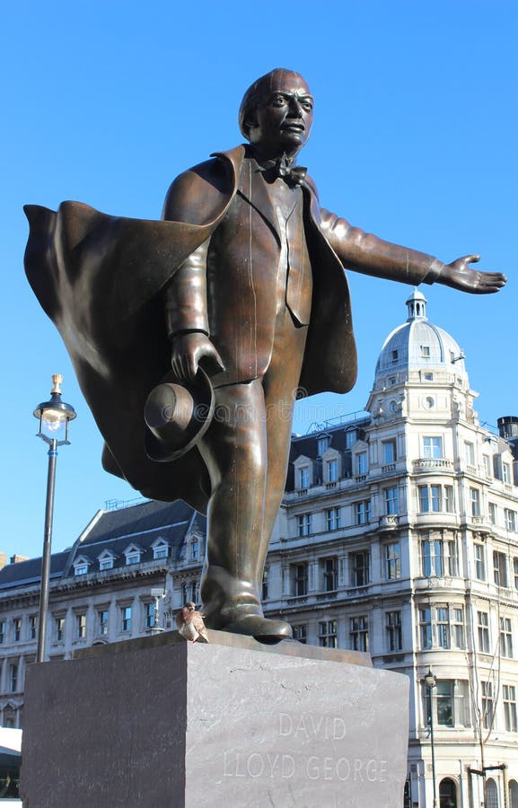 David Lloyd George Statue, Westminster-Sonderkommando Stockbild - Bild ...