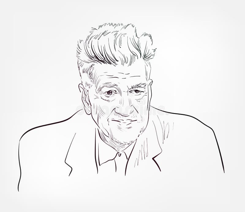 David Lynch Vector Sketch Portrait Face Famous Editorial Stock Photo ...