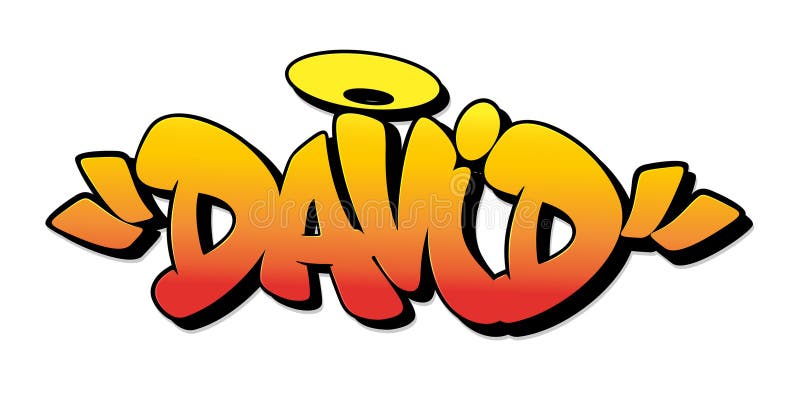 David Name En Estilo Graffiti. Ilustración Vectorial. Ilustración del ...