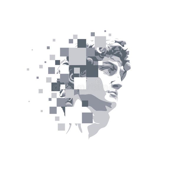 David Pixel Vector Illustration Stock Vector - Illustration of pixel ...