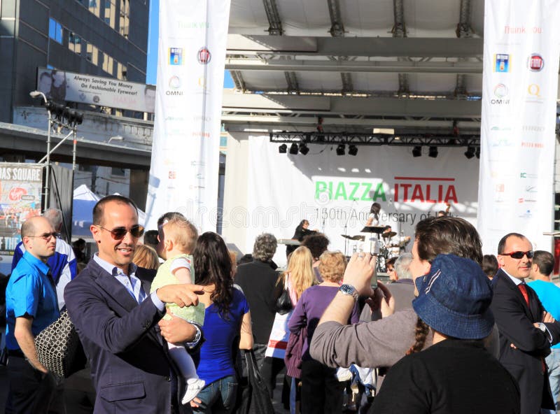 David Rocco at Piazza Italia Festival Editorial Photo - Image of flags ...
