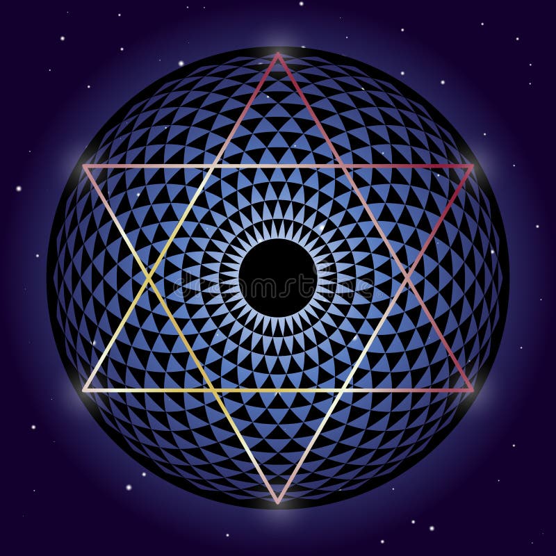 David Star and Torus Yantra Sacred Geometry Elements Stock Vector ...