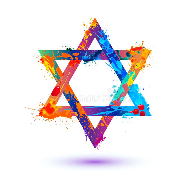 David Star Vector Symbol Watercolor Stock Illustrations – 50 David Star ...