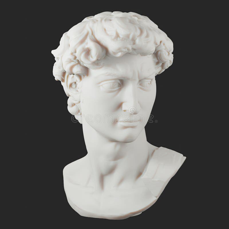 David Statue on Isolated Background. 3d Rendering Stock Illustration ...